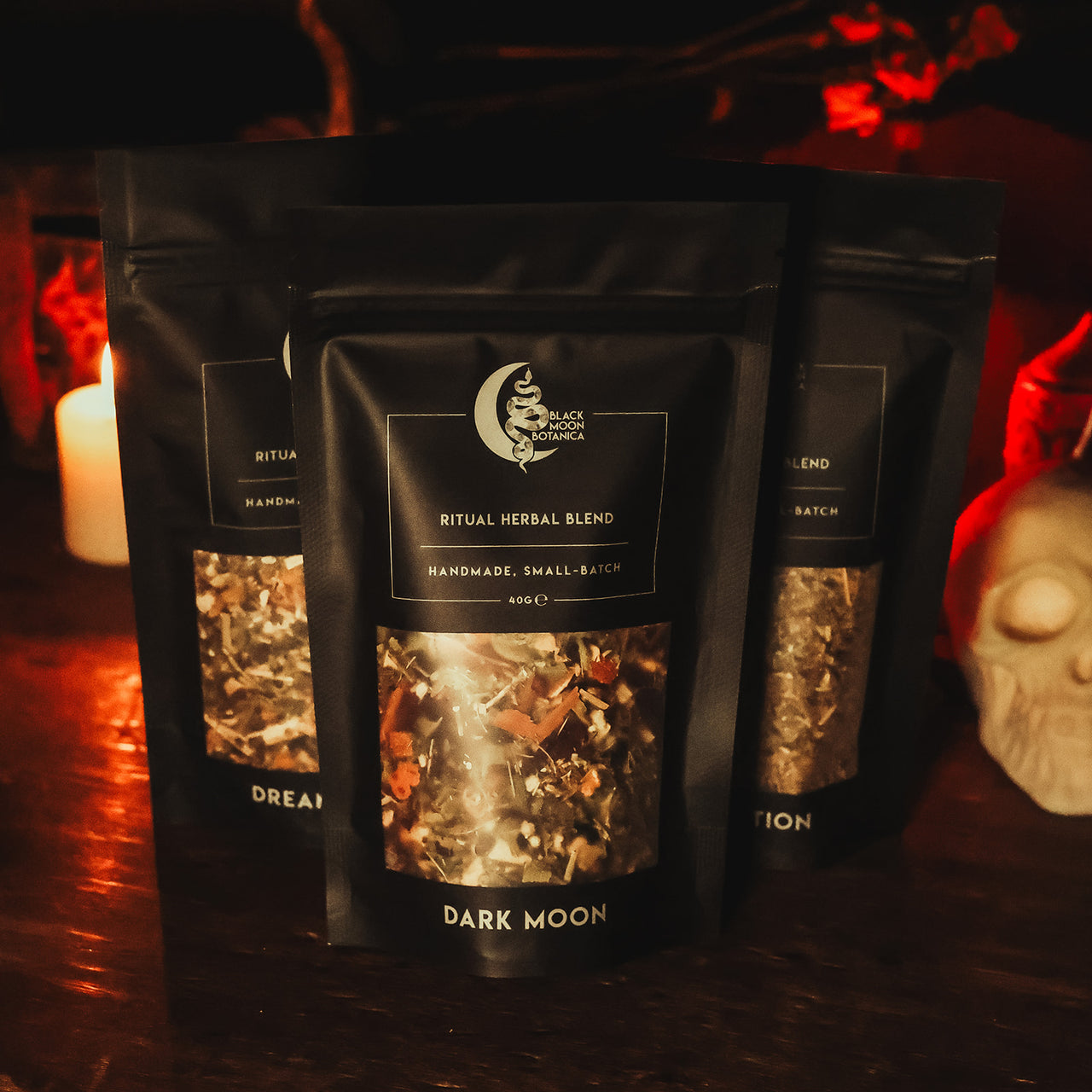 Dark Moon Ritual Herbal Blend – Black Moon Botanica Edinburgh UK